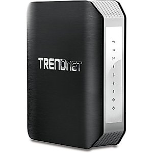 TRENDnet AC1900 Dual Band Wireless AC Gigabit Router, 2.4GHz 600Mbps+5Ghz 1300Mbps, One-Touch Network connection, 1 USB 2.0 Port, 1 USB 3.0 Port, DD-WRT Compatible, IPv6, Guest Network, Parental controls, TEW-818DRU