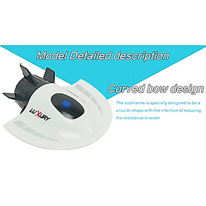 GoolRC Mini RC Submarine Boat, Remote Control Waterproof Diving Toy for Kids (White)