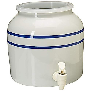 Bluewave Lifestyle Stripe Design Water Dispenser Crock, Blue - PKDS171