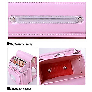 ransel randoseru girls and boys backpack japanese blue school bags Senior PU leather