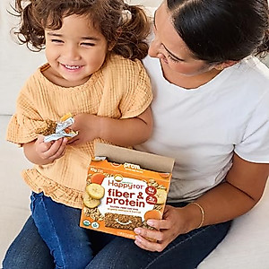 Happy Tot Organics Fiber & Protein Soft-Baked Oat Bars Organic Toddler Snack Banana & Carrot, 0.88 Ounce Bars, 5 Count Box (Pack of 6)