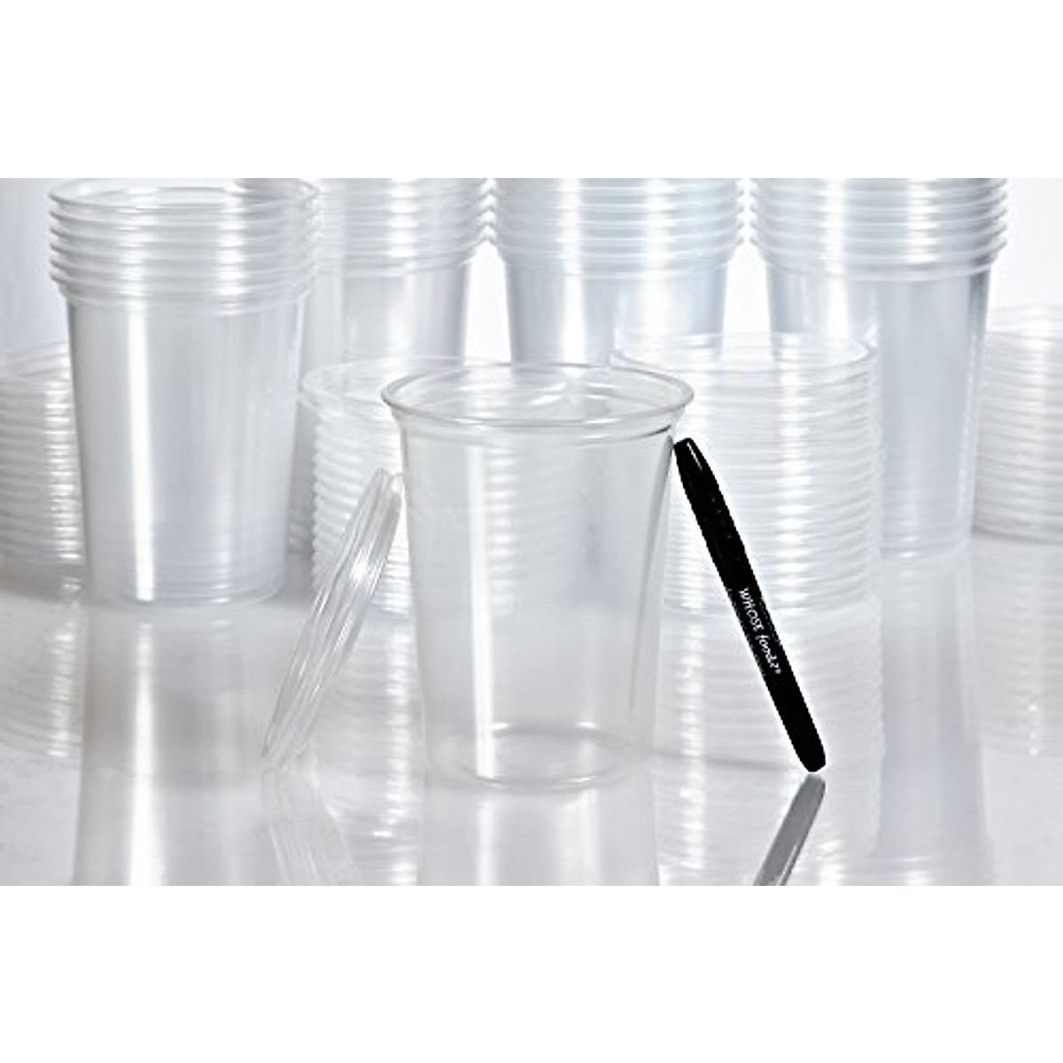 Solo 32oz Deli Container & Lid (50ct) - Grocery Store Style Cups for To-Go Lunch, Food Storage, Take-Out - Bundled with WhoseFood? Pen - Perfect from Refrigerator directly to the Microwave