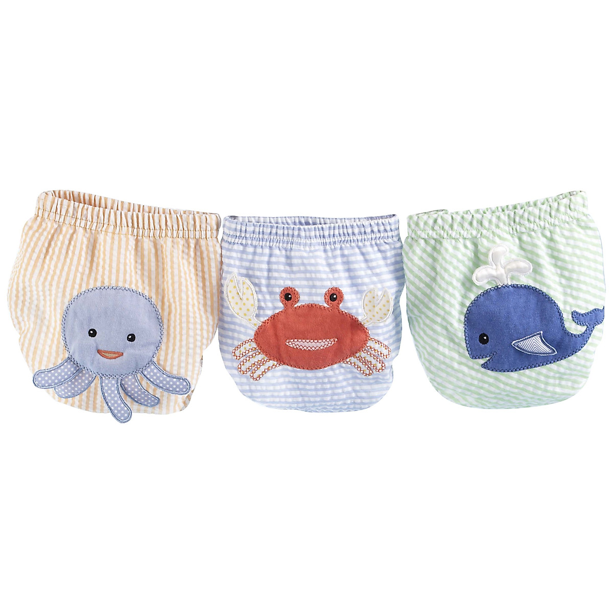 Baby Aspen Beach Bums 3 Piece Bloomers, Newborn Bathing Suit, Diaper Cover, Swimmers, 0-6 Months
