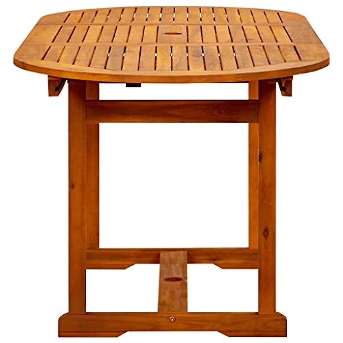 WIFESE Outdoor Dining Table 67"x32"x30" Weather-Resistant Patio Table Wooden Rectangle Dining Table Foldable Table Outdoor Acacia Table Farmhouse Rustic Table for Balcony,Garden,Outside Brown