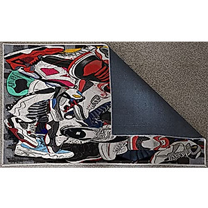 Sneakers Rug, Custom Sneakers, Sneakers, Street Rug,Cool Rug, Rug, Hypebeast Rug, Sport Rug, Sneaker Art, Rug for Living Room pe2 (2.6x4.9 feet - 80x150 cm)