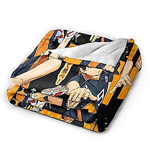 MKJIH Haikyu-u!! Fleece Throw Blanket Super Soft Plush Blanket for Bed Couch Sofa 50 X 40 in