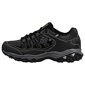 Skechers Mens Afterburn M. Fit Fashion-sneakers, Black/Charcoal, 10 US