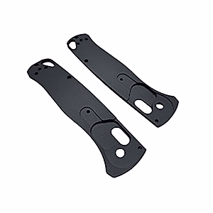 August Engineering Classic Scales For Benchmade Bugout Folding Knife 535 Precision Machined 6061 Aluminum Anodized Finish (Gunmetal)