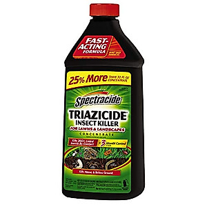 Spectracide Triazicide Insect Killer for Lawns Granules, 10 lb Bag, Kills All Listed Lawn-Damaging Insects and HG-55829 Concentrate Triazicide Lawn & Landscapes Insect Killer, 40 oz, Black