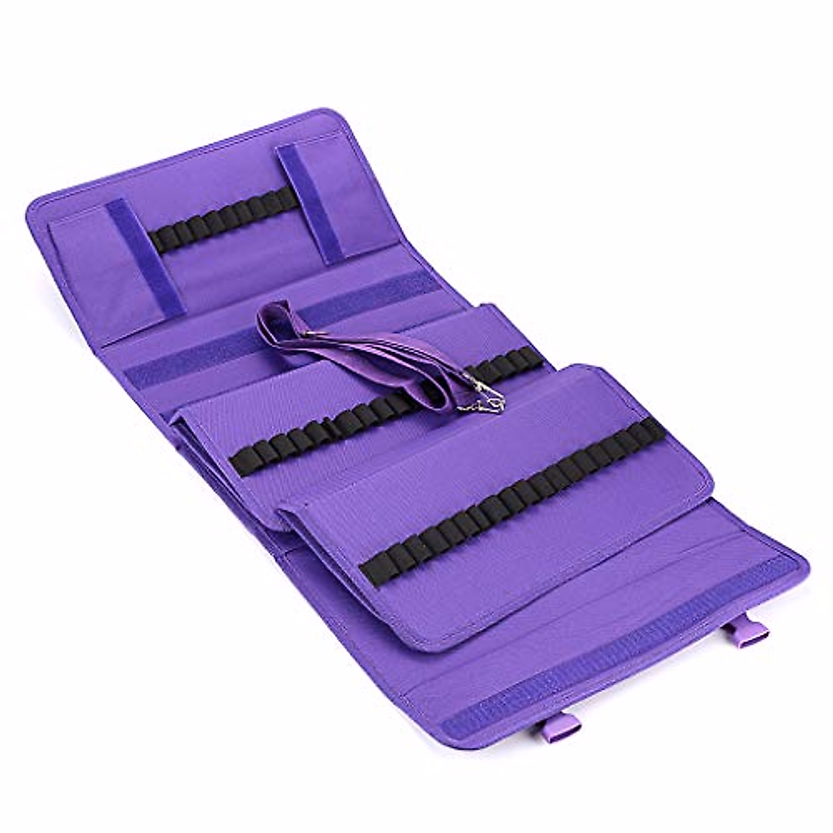 BTSKY New 171 Slots Marker Case Lipstick Organizer-Canvas Markers Holder for Markers and Sketch Markers Purple