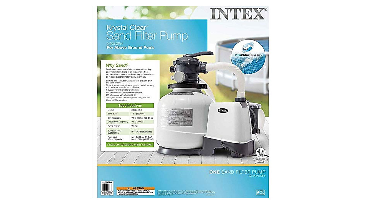 Intex 2800 GPH Sand Filter Pump & Auto Pool Vacuum System