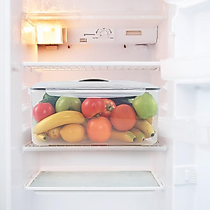 Qskely 4-Pack 15 Quart/14.5 L Kitchen Airtight Food Storage Container Set, Bread Keeper with Airtight Lid