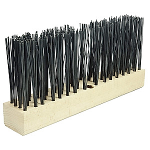 Weiler 42030 Flat Wire Broom with 14" Hardwood Block, 5" Trim Length, Made in the USA