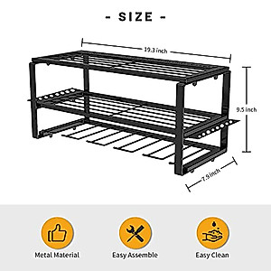 Power Tool Organizer, 3 Layers Wall Mount Drill Rack，Garage Wall Organizer with Shelf，Heavy Duty Garage Tool Organizer for Workshop, Tool Room, Garage, Utility Storage Rack.
