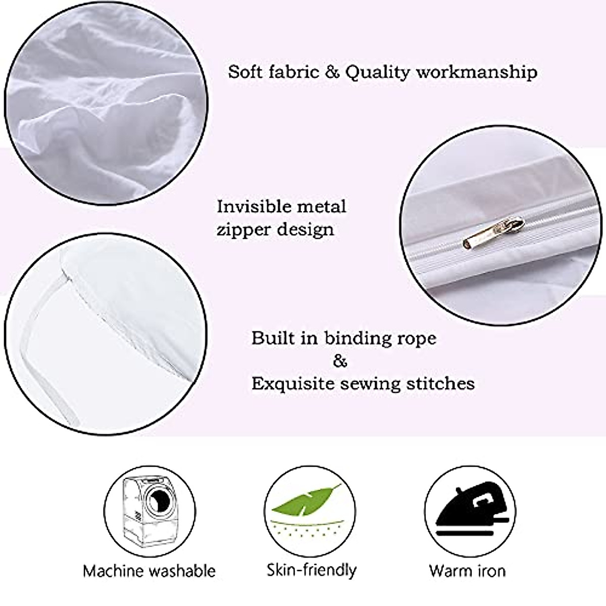 Duvet Cover Sets California King -Cartoon Cute Elephant-Bedding Comforter Set Breathable SetsSoft Microfiber 3 Pcs