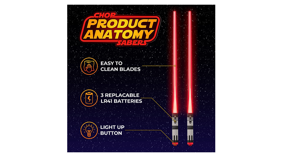 Light Up Lightsaber Chopsticks - Star Wars LED Sushi Fun!