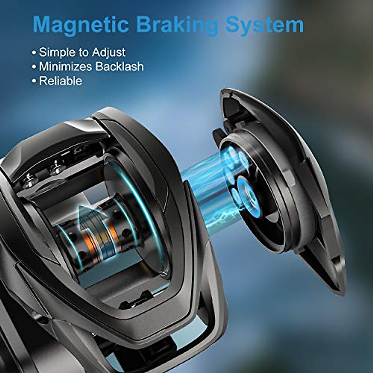 Tempo Baitcasting Reel Vertix LP Plus , High-Tech Innovative Baitcasting Reel, 9 + 1 BB, Low Profile & Lightweight, Powerful & Durable, 6.6:1 Gear Ratio, Great Value