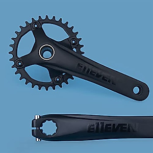 VIARON 170mm Bike Crankset 32T/34T/36T Hollow Integrated 104BCD Single Speed Round Chainring Crankset with Bottom Bracket (34T)