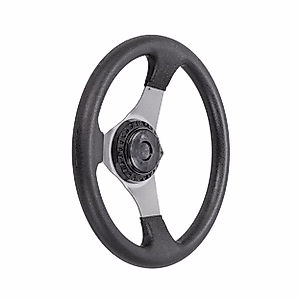 AlveyTech Go-Kart Steering Wheel with Cap for Kandi, Hammerhead, Roketa, & Taotao Go-Karts & Dune Buggies