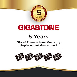 Gigastone 8GB Memory Card Pack of 5 Cards, High Read Speed up to 80MB/s. Ideal for Portable Full HD Video, U1 C10 Micro SDHC UHS-I Card with 2 Mini Cases and 1 SD Adapter.