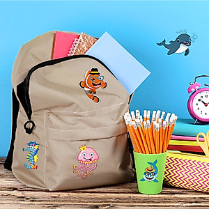 48 Pcs Ocean Animal Stickers Craft for Kids Under The Sea Party Favors Summer Stickers Beach Craft Kit Make a Sea Sticker Sheets Mermaid Party Shark Themed Birthday Baby Shower Party Supplies