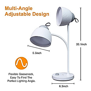 PULRELAS Cordless LED Desk Lamp, Gooseneck Table Lamp, Knob Dimming Desk Light, Rechargeable Eye-Caring Study Lamp for Home Office.