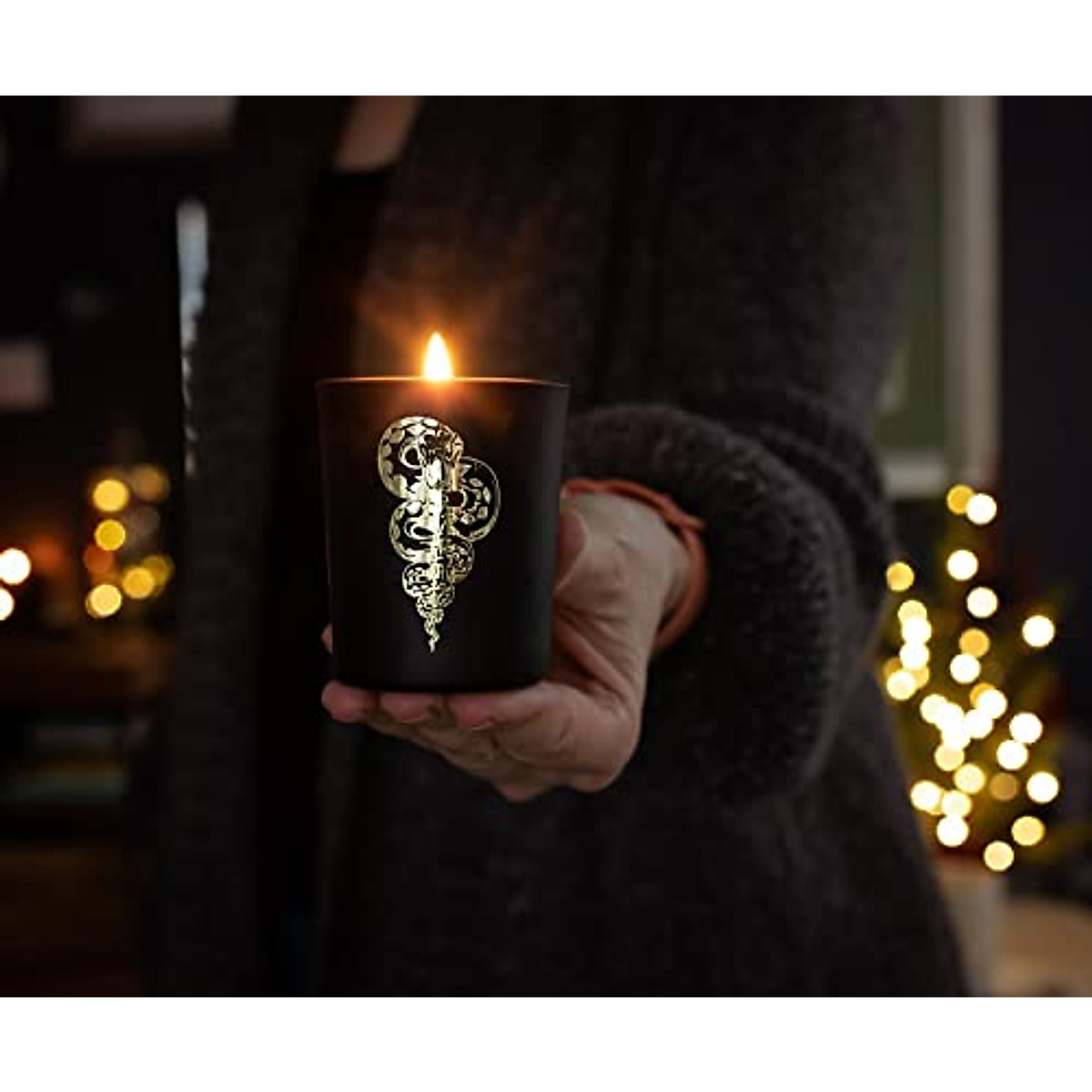 Harry Potter Dark Arts Scented Soy Wax Candle Collection, Set of 4 with Unique Fragrances | 20-Hour Burn Time | Home Decor Housewarming Essentials, Wizarding World Hogwarts Gifts and Collectibles