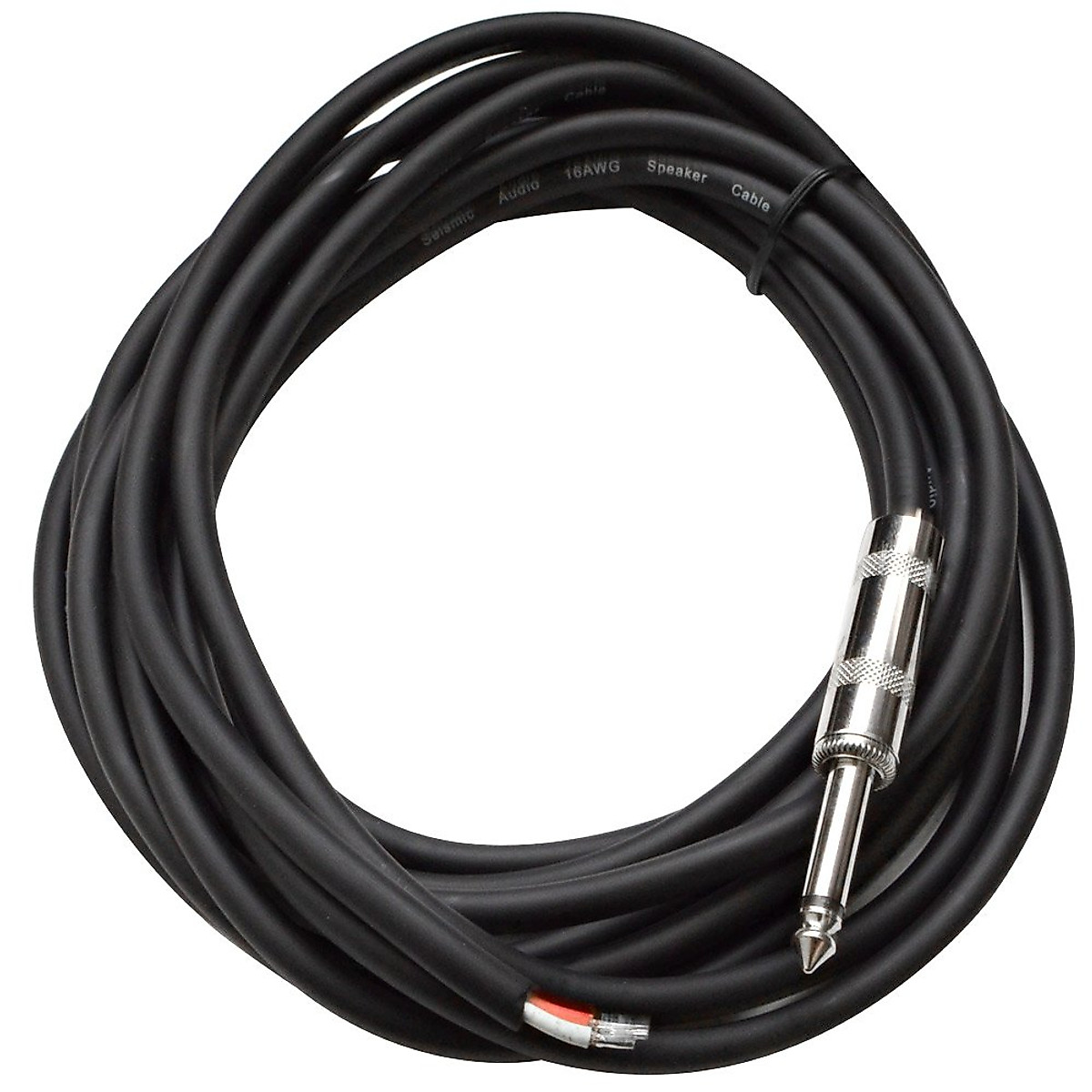 Seismic Audio QRW15Pair 15-Feet Raw Wire to 1/4-Inch Speaker Cable, 16 Guage, PA/DJ/Home Audio