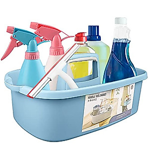 Tidy Monster Commercial Large Plastic Storage Carry Caddy for Cleaning Products, Spray Bottles, Sports/Water Bottles, and Postmates/Uber Eats Drivers