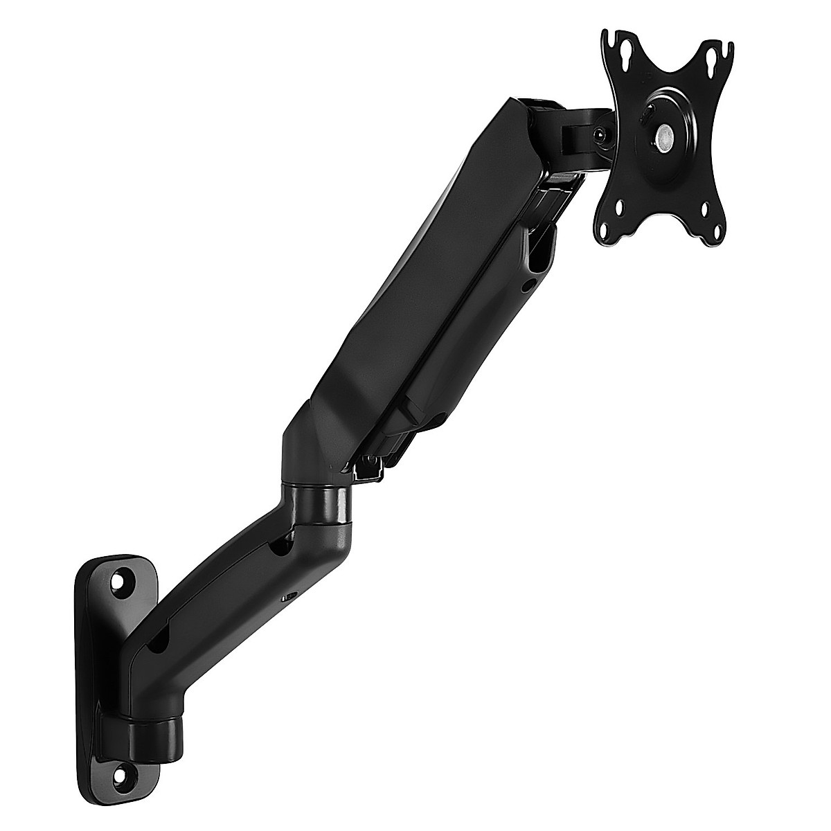 Mount-It! Monitor Wall Mount Arm | VESA Wall Mount Monitor Arm | Full Motion Gas Spring Arm Fits 13 15 17 19 20 22 23 24 27 30 32 Inch Screens with 75 or 100 VESA Patterns | Camper RV Compatible