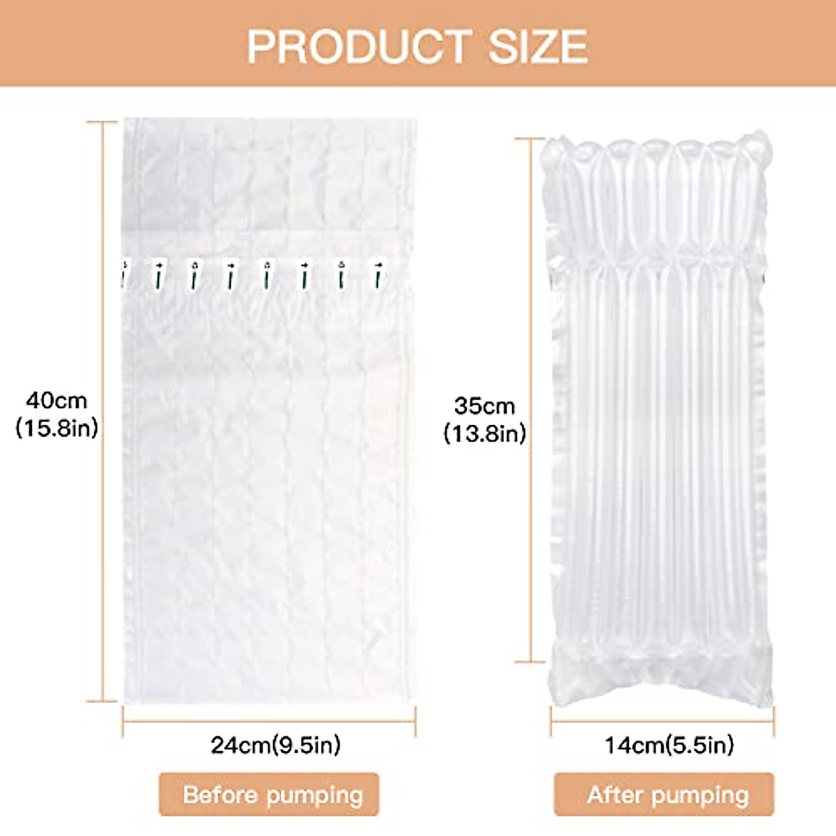 Yimerlen 10 Packs Wine Bottle Travel Protector Bags, Inflatable Air Column Bubble Bag for Wine, Glass bottle protection in Transportation 15.8 x 9.5 In（with Reusable Pump）