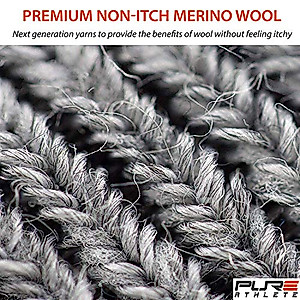 Pure Athlete Elite Wool Race Ski Socks - Warm Comfortable Snowboard/Skiing Socks (Orange (1) + Silver (1) + Blue (1) - 3 Pack, Large/X-Large)