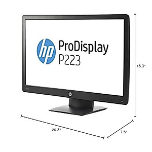 HP ProDisplay P223 21.5-inch Monitor X7R61A8, Black