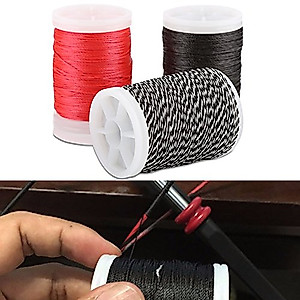Dilwe Bow String Serving Thread, Nylon Fiber Spool Bow String Protective for Various Bows(Red)