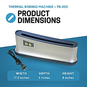 Printfinish PrintFinish Desktop Thermal Binding Machine for Binding Sheets into Professional Looking Books, presentations, notebooks - Handles up to 200 Sheets and 13'' Wide