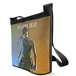 Psylocke Fashion Casual and Popular Female Sling Bag Crossbody Bag Shoulder Bag with The Walking Dead Daryl Dixon Print