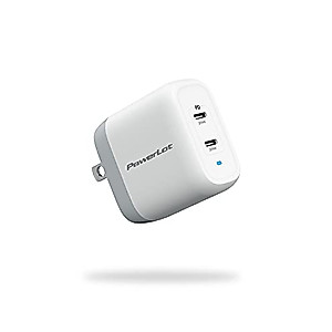 PowerLot USB C Wall Charge PD3.0 2-Port 40W Power Brick GaN Charger, 20W USB C Block for iPhone 14/14 Pro/14 Pro Max/14 Plus, iPhone 13/13 Pro, iPhone 12/12 Pro, MacBook Air, iPad Pro, iPad Air