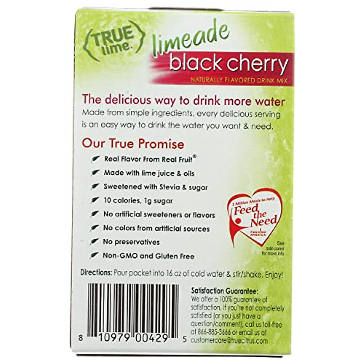 True Citrus Black Cherry Lemonade Water Enhancer Flavored Drink Mix, Non GMO, 1.06 Ounces (Pack Of 12)