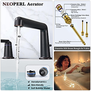 Widespread Roman Bathtub Faucet Set with Handheld Sprayer and Valve, Tub Filler in Oil Rubbed Bronze Roman Tub Faucet with Hand Shower Tub 4 Hole Deck-Mount Brass Tub Faucet