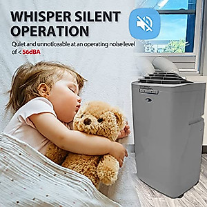 Whynter ARC-131GD 13,000 BTU (6,345 BTU SACC) Dual Hose Cooling Portable Air Conditioner, Dehumidifier, and Fan plus Storage bag for, up to 420 sq ft in Grey