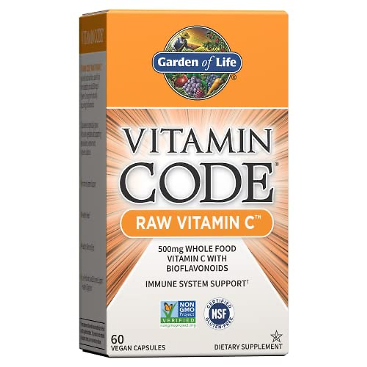 Garden of Life Vitamin Code Raw Vitamin C 60 Capsules