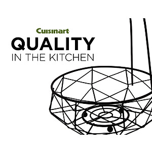 Cuisinart Stainless Steel Fruit Basket with Banana Hanger, Matte Black - Perfect Fruit Basket for Kitchen & Dining Tables to Showcase & Organize Fresh Produce - Sturdy Banana Holder with Fruit Storage