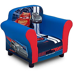 Delta Children Upholstered Chair for Relaxing, Disney/Pixar Cars, Red and Blue