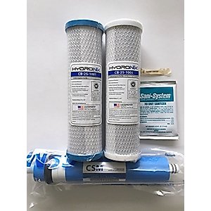 GE HYDRONIX SMART WATER RO GXRM10 PRE & POST REVERSE OSMOSIS FILTERS 50 GPD GE FXWTX GE FX12P GE FX12M ANNUAL REPLACEMENT FILTER PACK