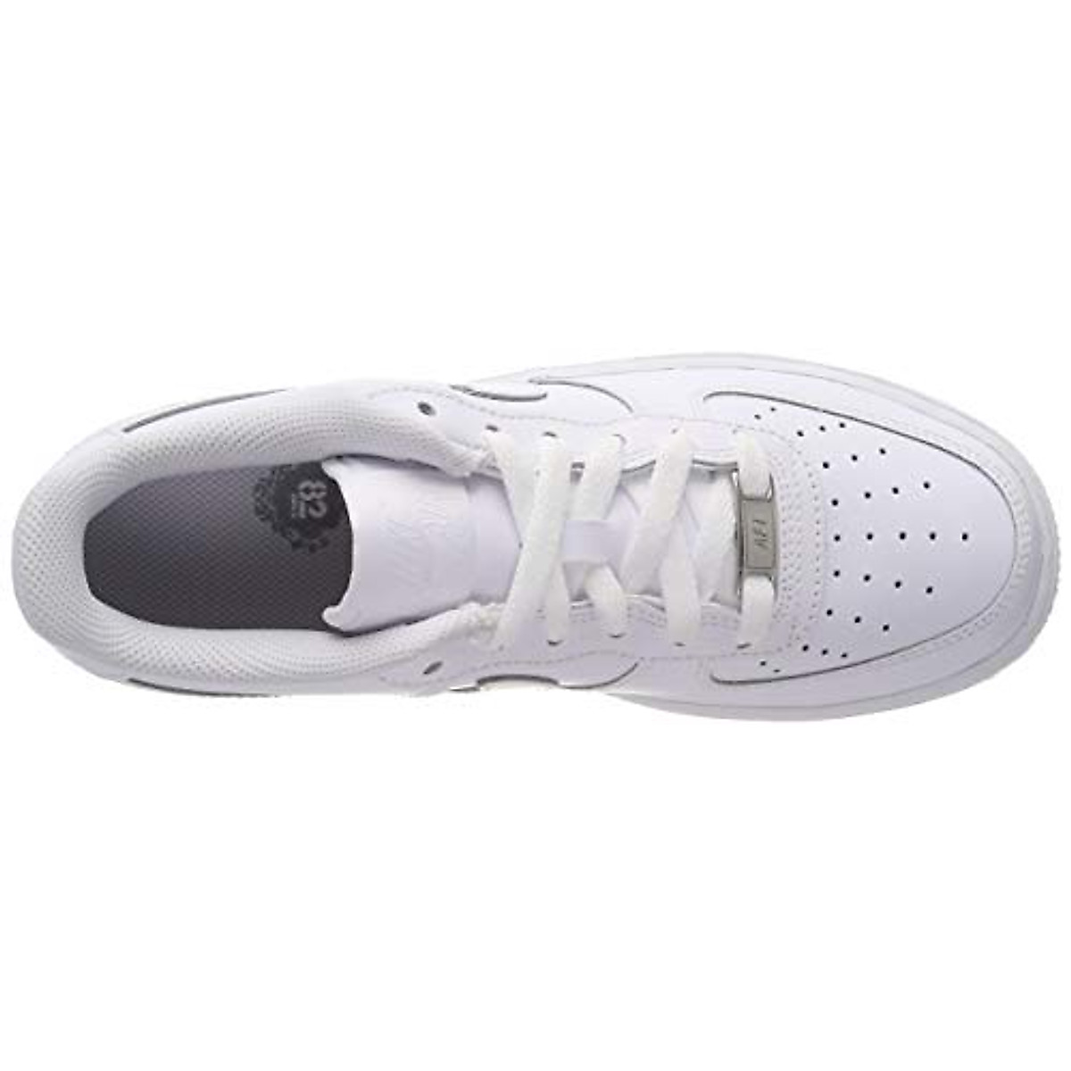 Nike Air Force 1, White/White, 6 US Unisex Little Kid