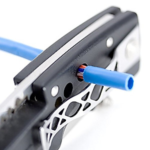 SOG Kilowatt- Electricians Pocket Knife with Wire Stripping Multi-Tool and 3.4 Inch AUS-8 Blade, UTP 10-22G Wire Stripper Knife (EL01-CP), Black