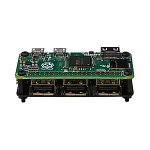 MakerSpot 4-Port Stackable USB Hub HAT for Raspberry Pi Zero V1.3 (with Camera Connector) and Pi Zero W /2W (with Bluetooth & WiFi)