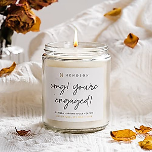 Engagement Gifts for Women - Wedding Candle, Bridal Shower, Bachelorette Party Gift for Bride to Be - Christmas Present for Engaged Couple Fiance, Couples Gift - OMG Youre Engaged Candles