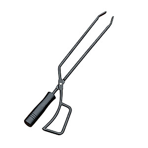 Happyyami Tongs Grill Outdoor Camping BBQ Outdoor BBQ Fireplace Charcoal Clamps Charcol Barbecue Trash Pickup Grabber Iron Long Charcoal Tong Charcoal Plier Camping Supply Large Pen Holder