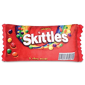 iscream Skittles Package 16" x 8.5" Pillow Set with Mini Skittles Candy Pillows